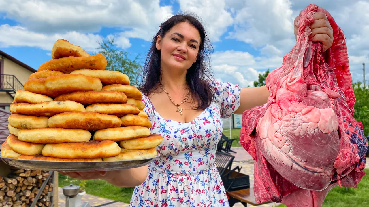 Addictive piroshki recipe with beef lungs and heart!