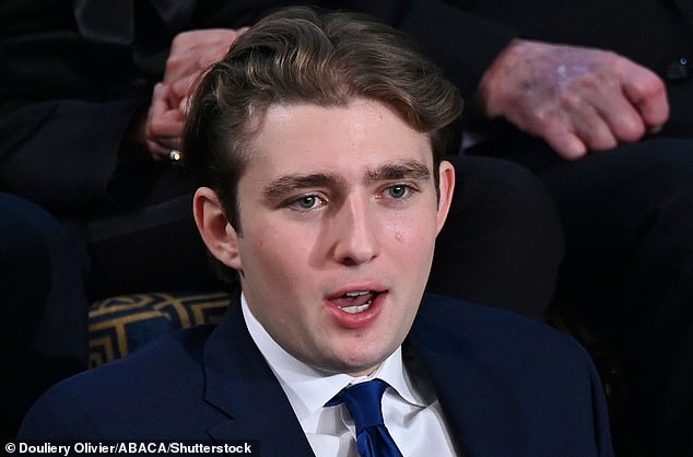 Barron Trump debuts stylish new look alongside parents at UFC event