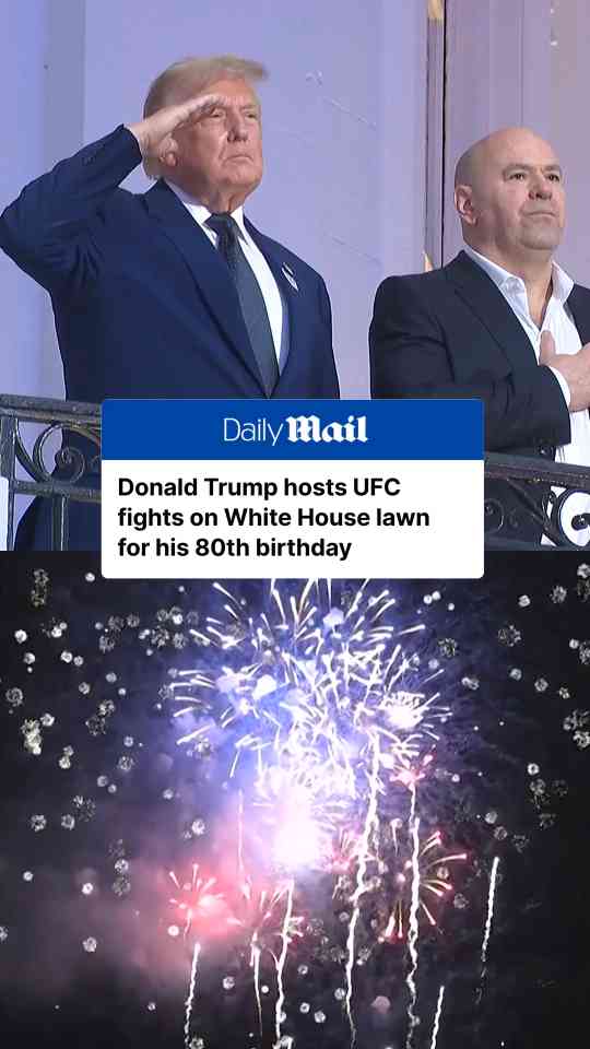 Trump hosts UFC event at White House during birthday celebrations