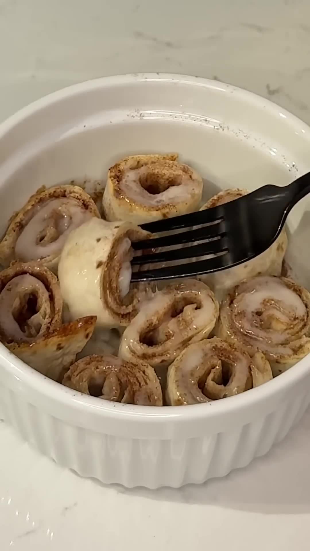 Tortilla shortcut makes a fast version of a classic breakfast pastry