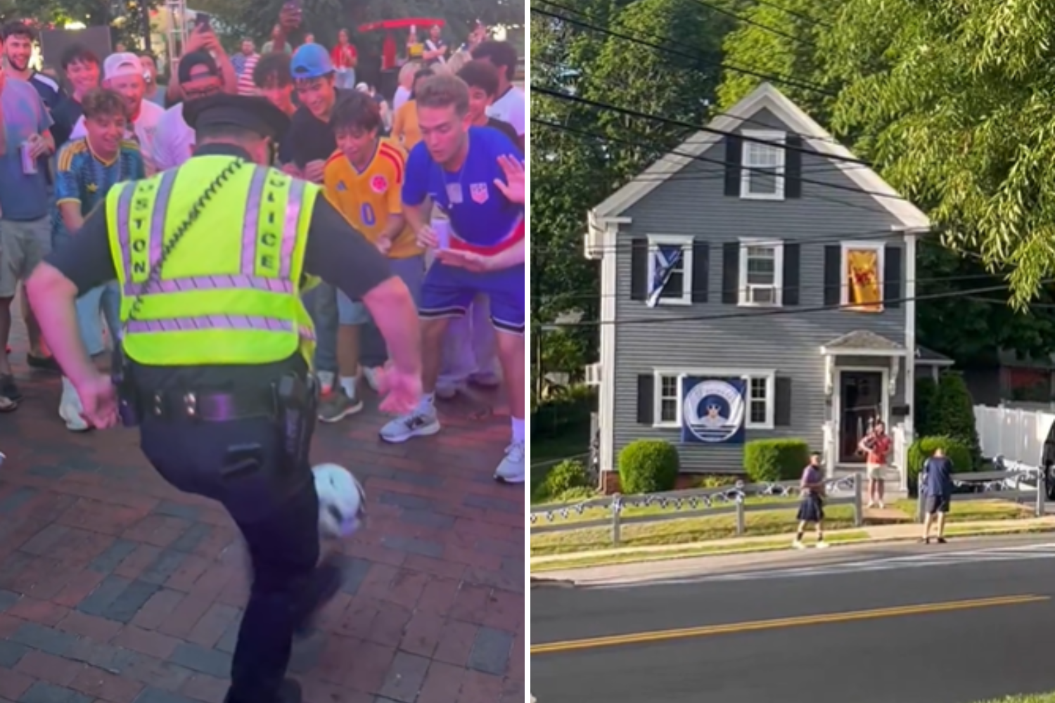 Traffic cones, kilts and bagpipes—how the Tartan Army has taken over Boston