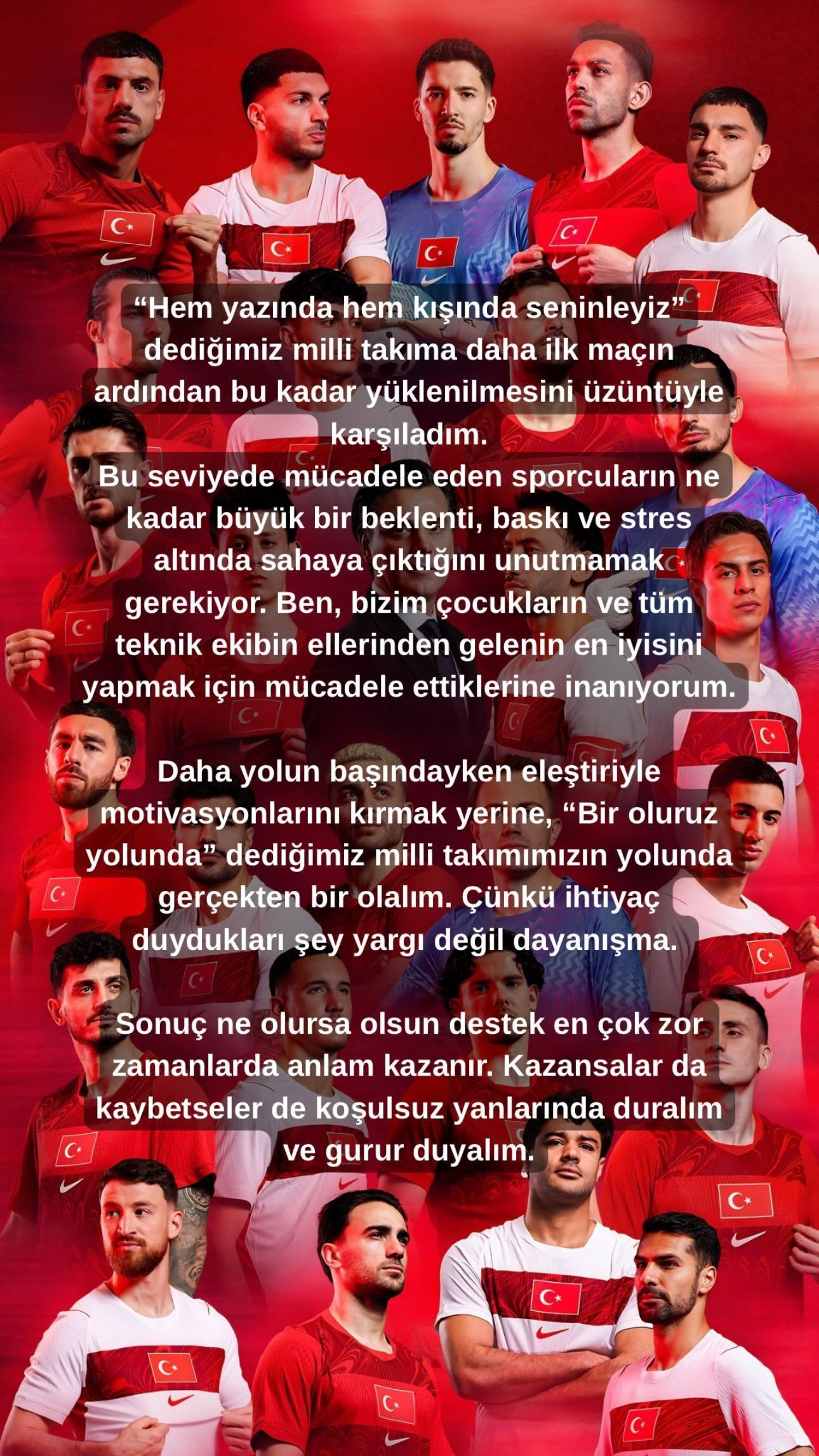 Tarkan'dan Milli Takım'a destek: İhtiyaç duydukları şey yargı değil ...