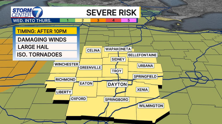 Strong to severe storms possible mid-week
