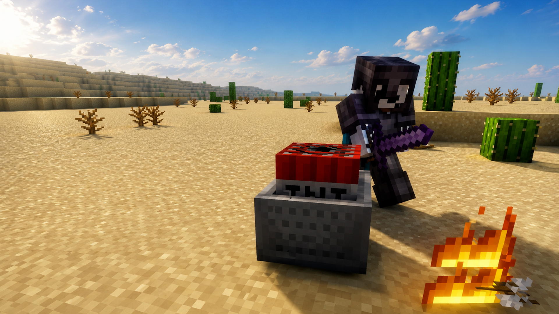 Learning the mechanics of TNT minecart combat