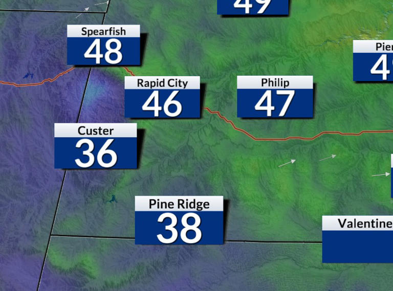 Scattered rain chances later today; strong NW winds ahead on Wednesday