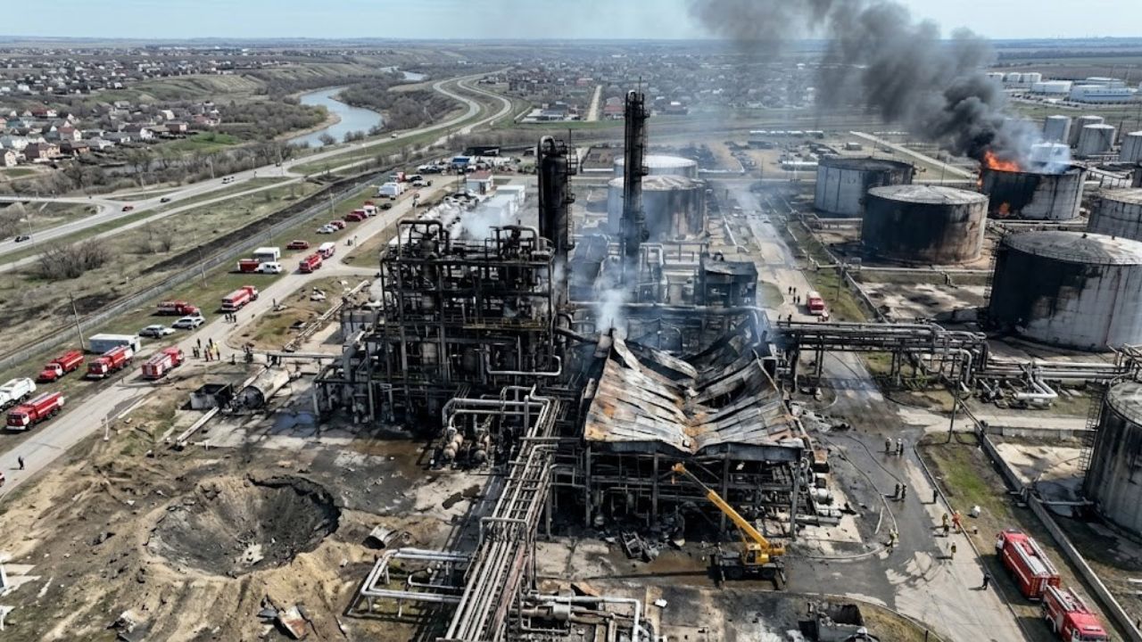 Ukraine hits oil depot 700km inside Russia and blows up explosives giant
