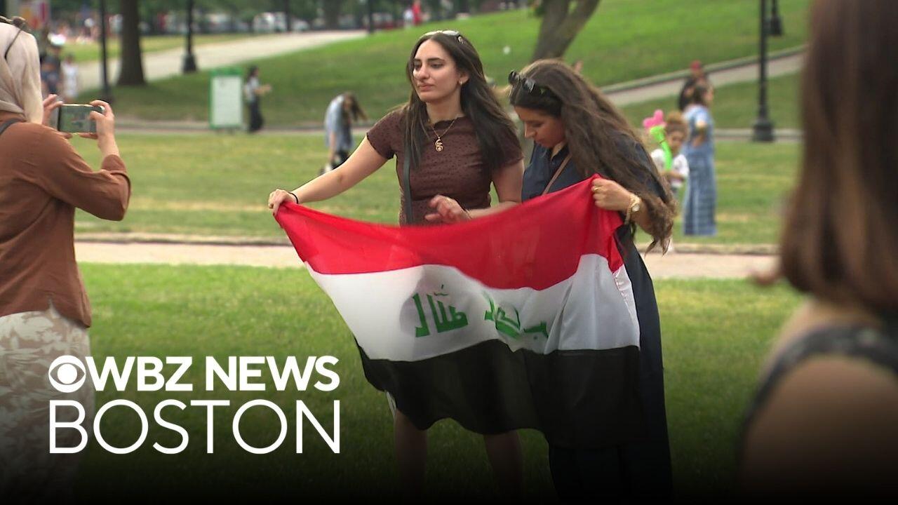 Iraq fans rally on Boston Common before first World Cup game in 40 years