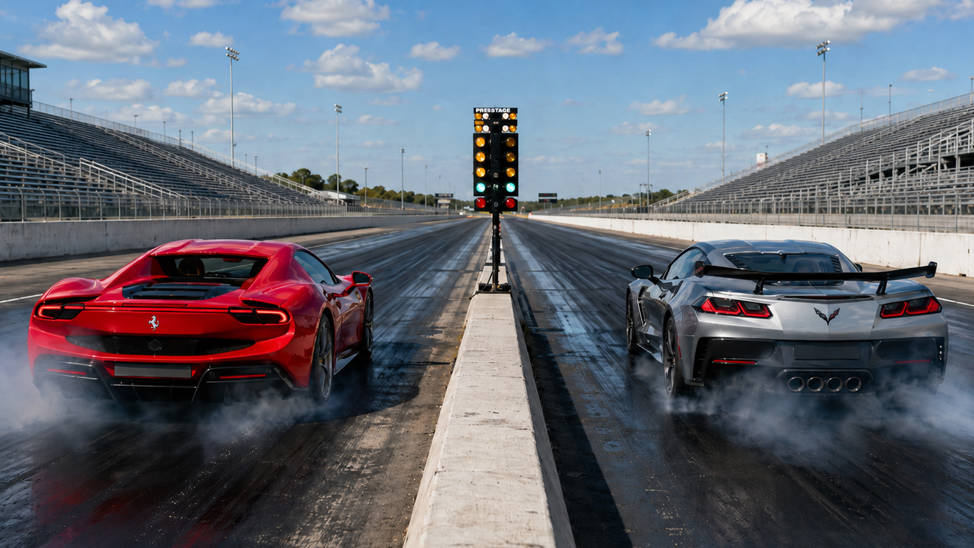 1,064HP Corvette ZR1 takes on Ferrari 296 GTB in drag race