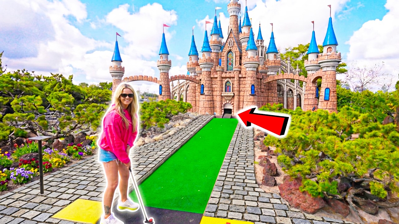 We found a perfect mini golf course! Must play!