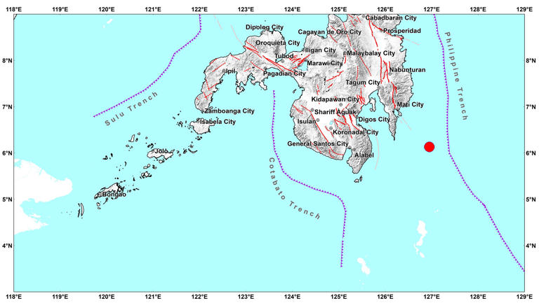 Magnitude 6.2 quake hits Governor Generoso, Davao Oriental