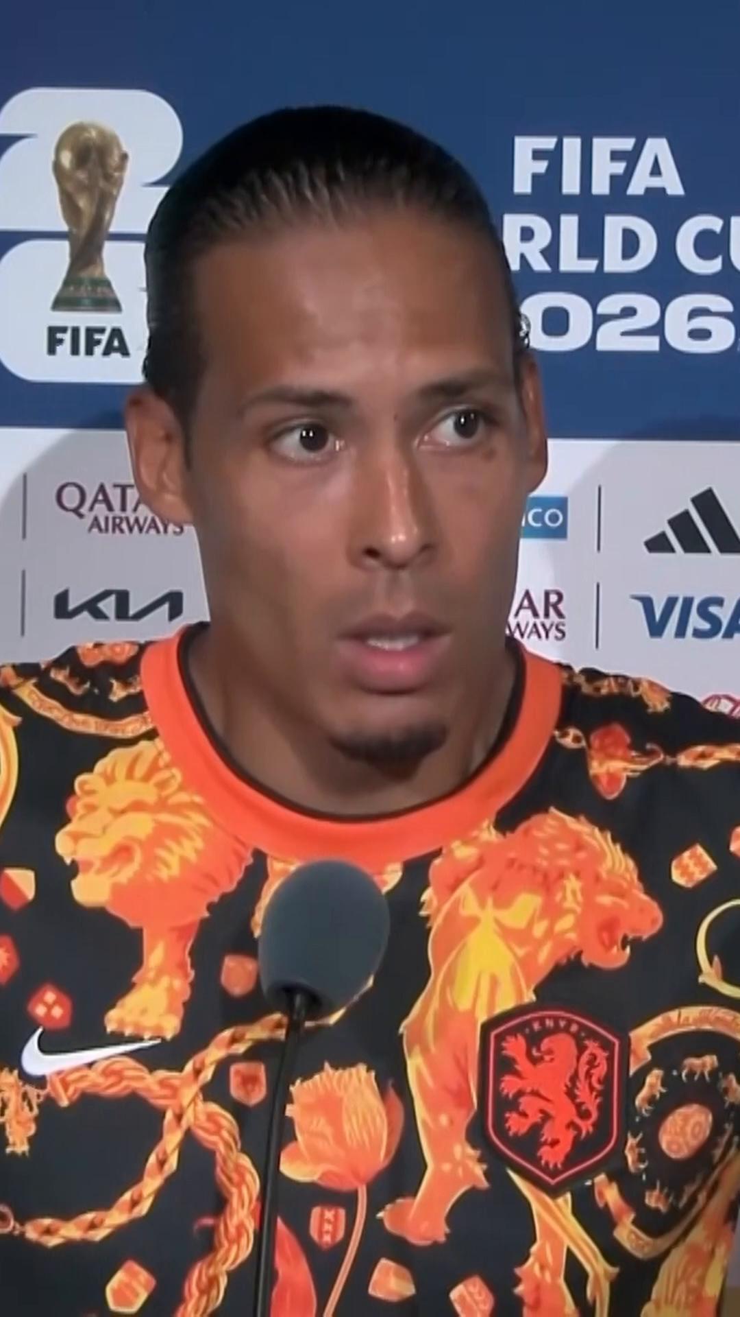 "I've said enough on that" - Van Dijk on hydration breaks in World Cup