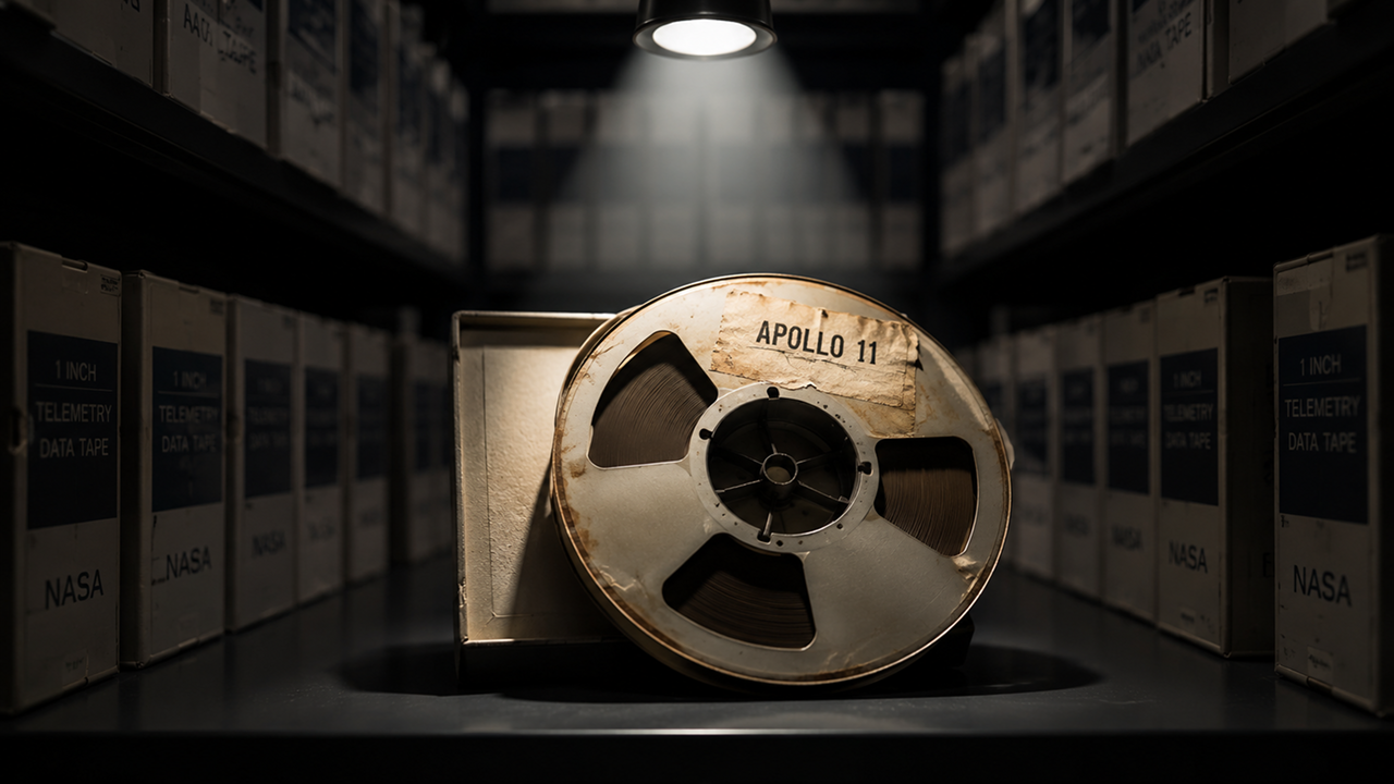 Apollo 11's original moon landing footage was quietly destroyed, then a ...