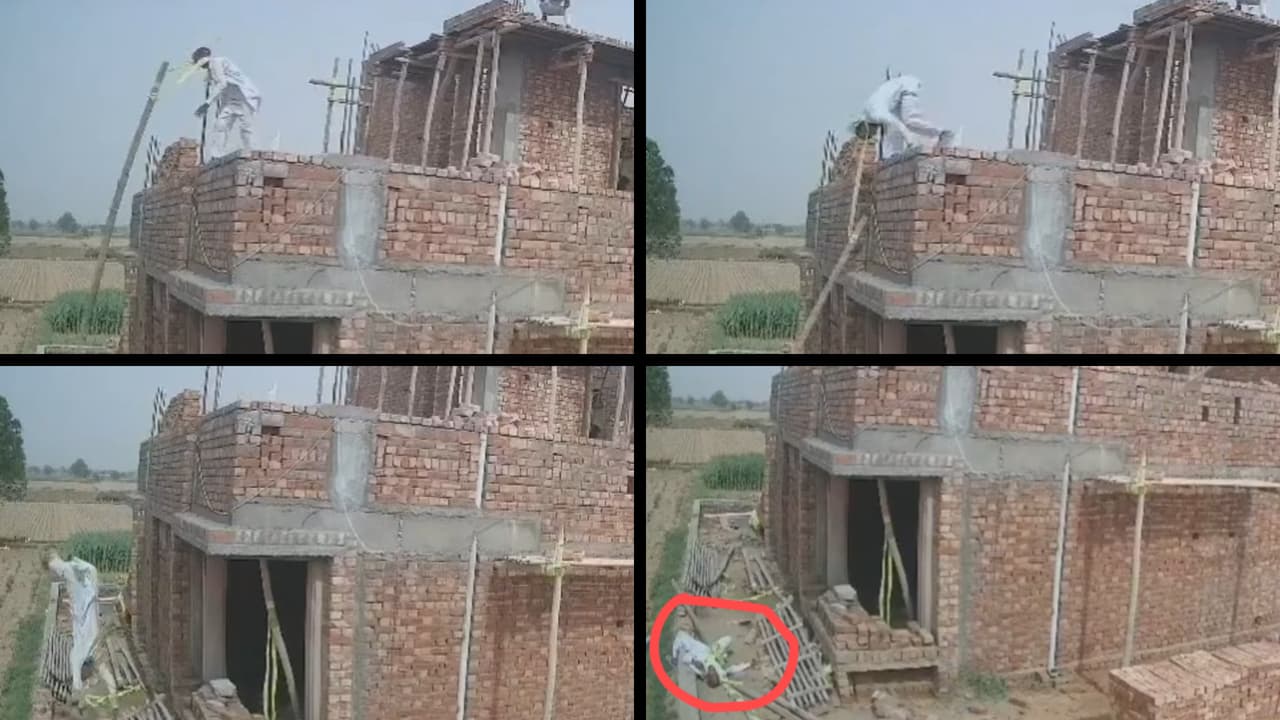 Worker falls from under-construction house after rope pulls him off ...