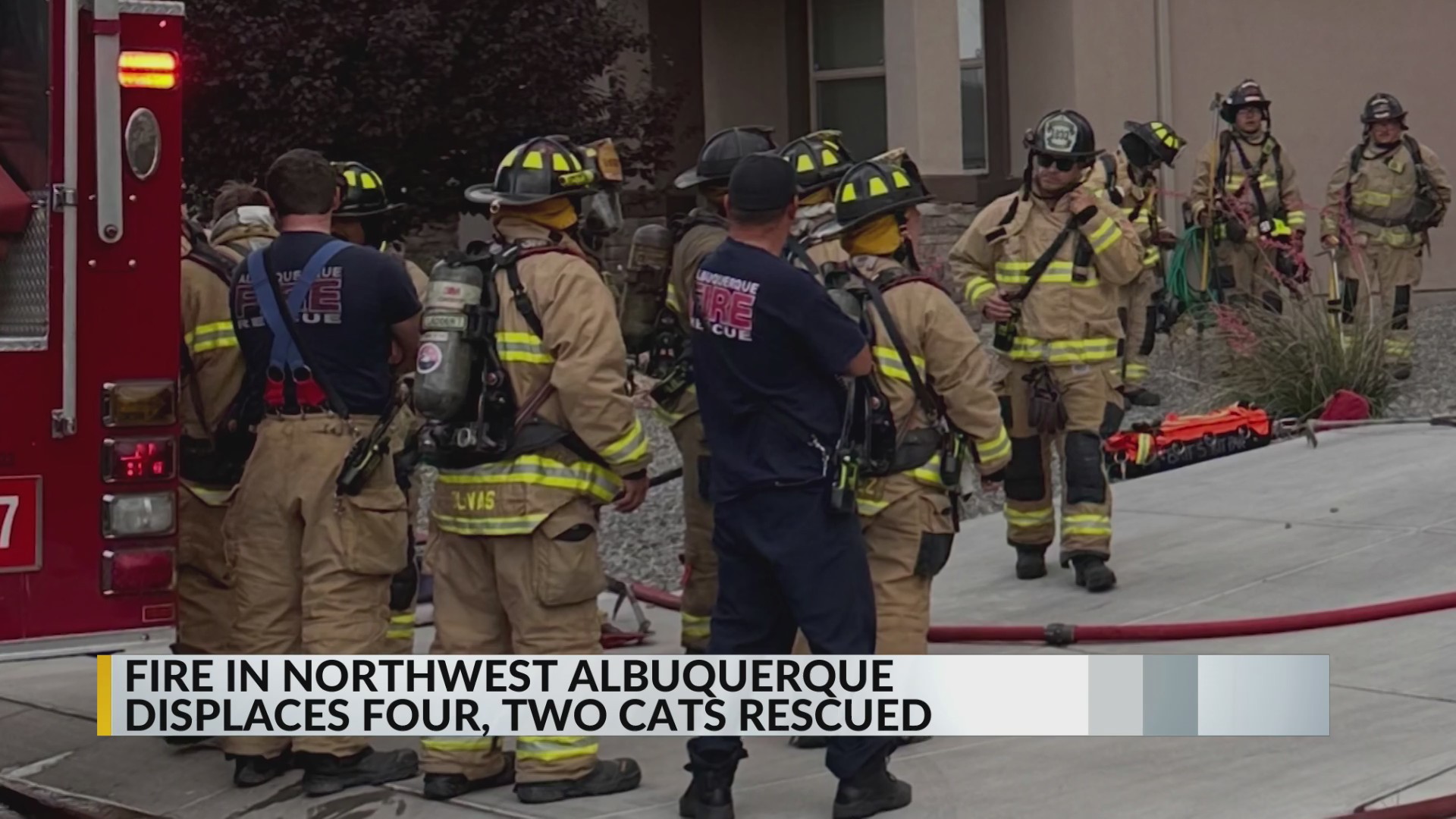 Fire in northwest Albuquerque displaces four, two cats rescued