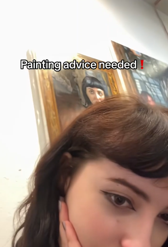Spooky figure painting | Composition decision & art process