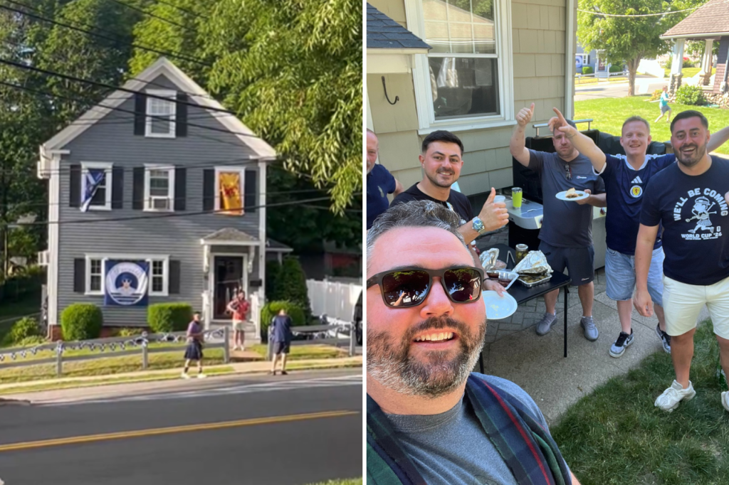 Traffic cones, kilts and bagpipes—how the Tartan Army has taken over Boston