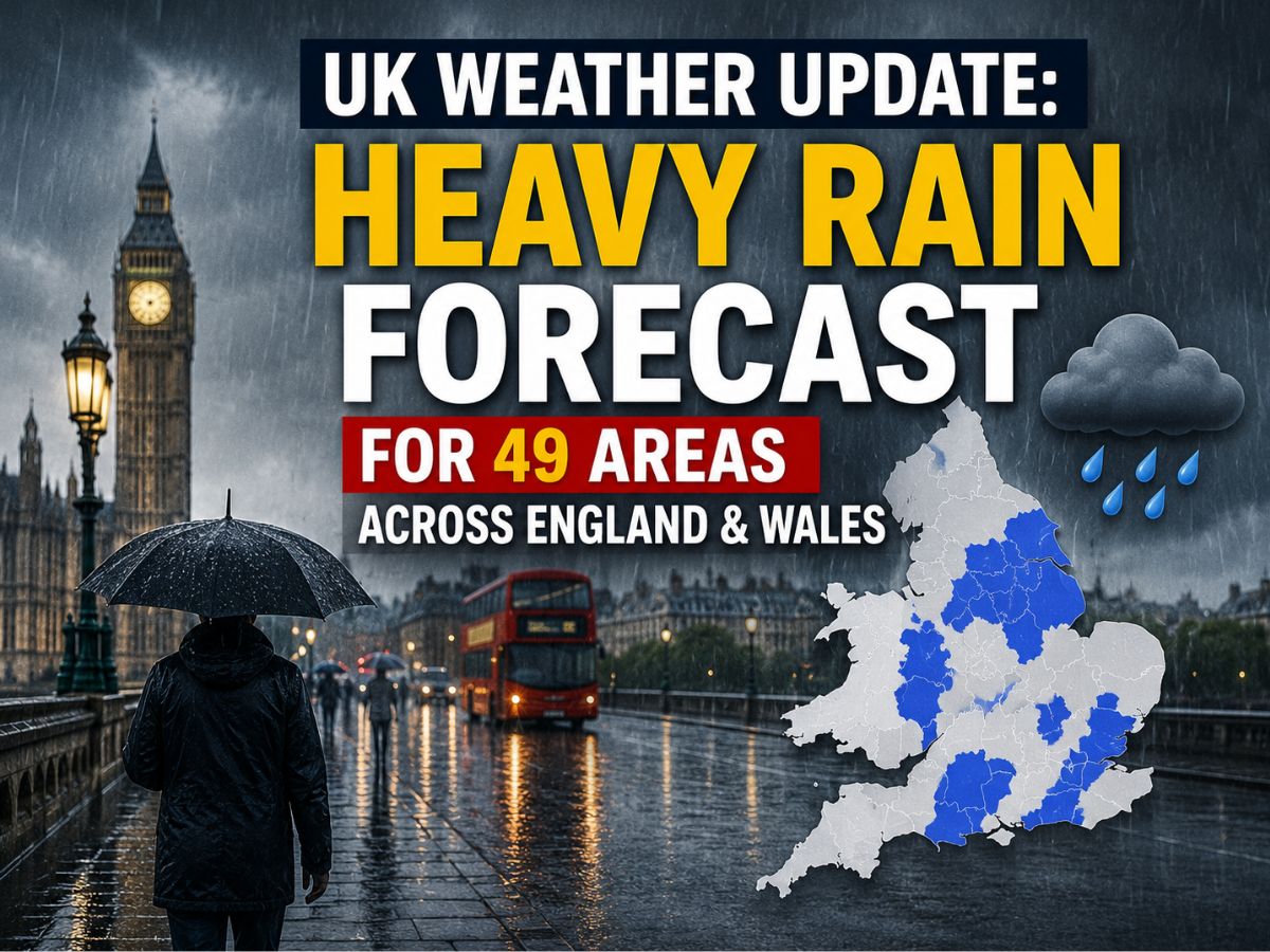 UK weather update: Met Office forecasts heavy rain for 49 areas ...