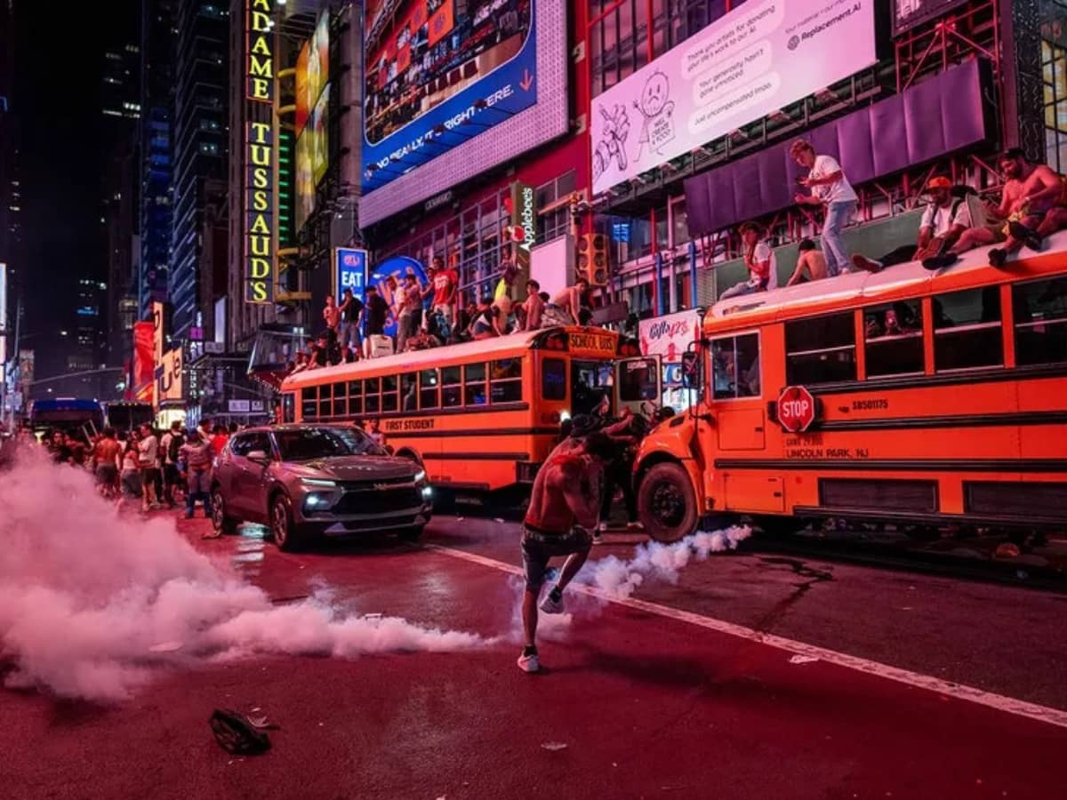 Video: New angle of shooting in Times Square after Knicks’ NBA Finals win