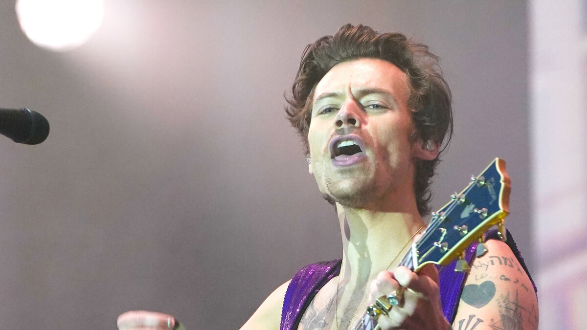Harry Styles recognises Irish presenter Glenda Gilson during Wembley gig