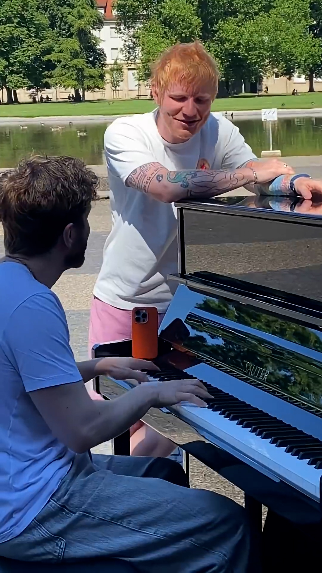 Ed Sheeran shocked everyone at a park in Germany