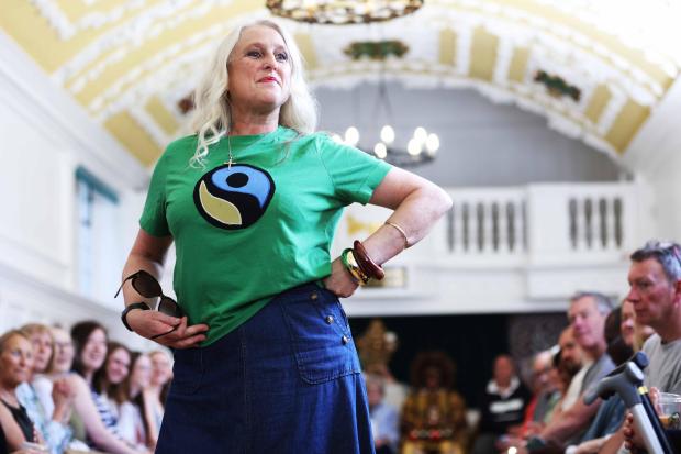 Colourful fashion show promotes upcycling secondhand clothing