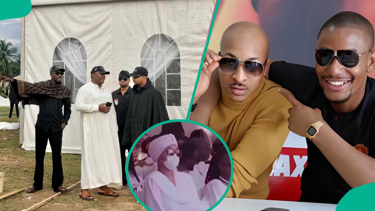 Emotional moments as IK Ogbonna and friends arrive for Alexx Ekubo's ...