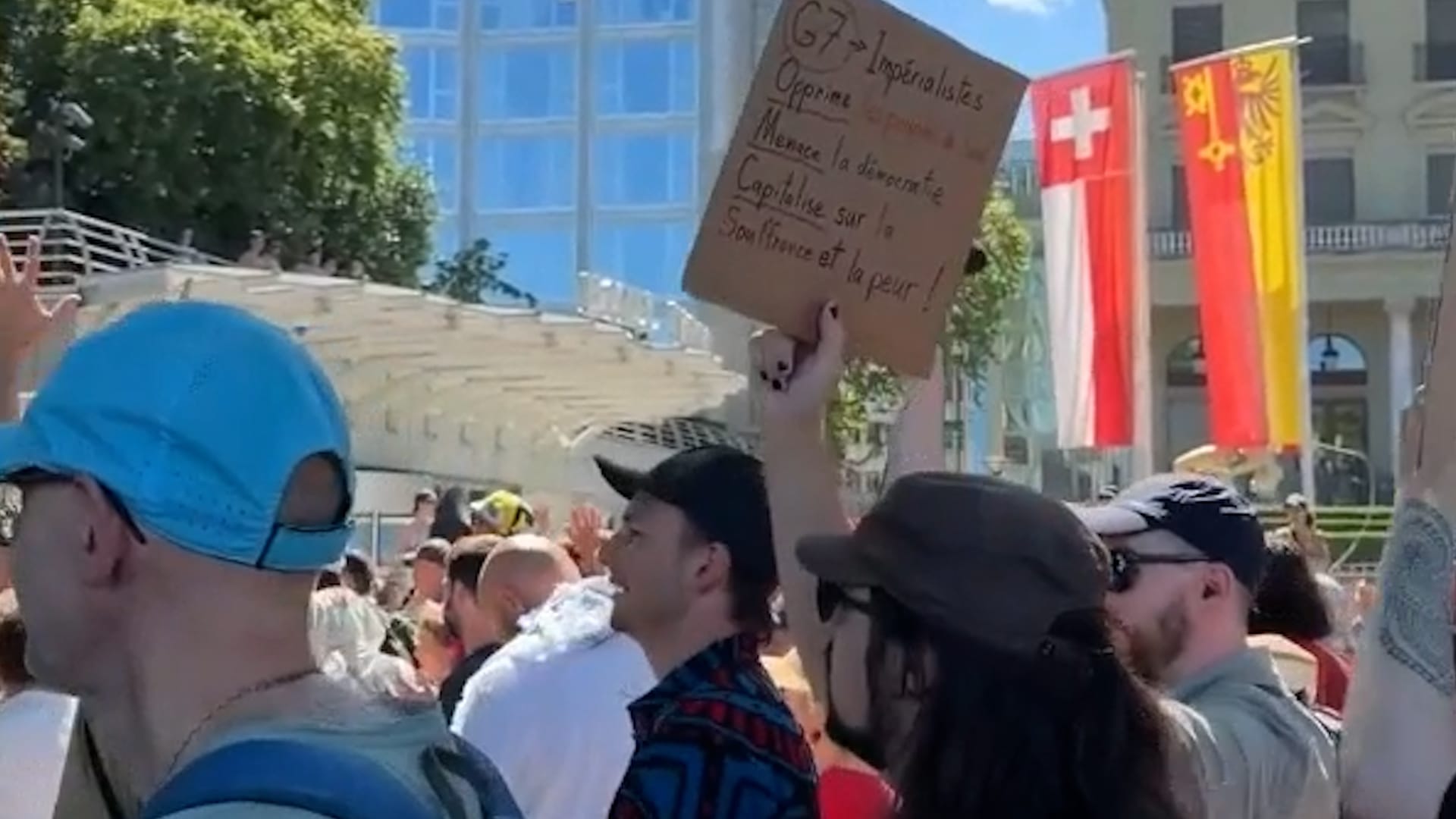 Thousands protest in Geneva ahead of G7 summit in France