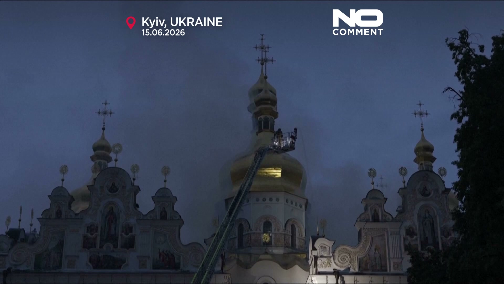 Russian attack sets fire to a UNESCO-listed monastery in Kyiv