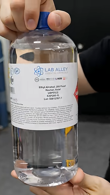 Tasting 100% pure alcohol