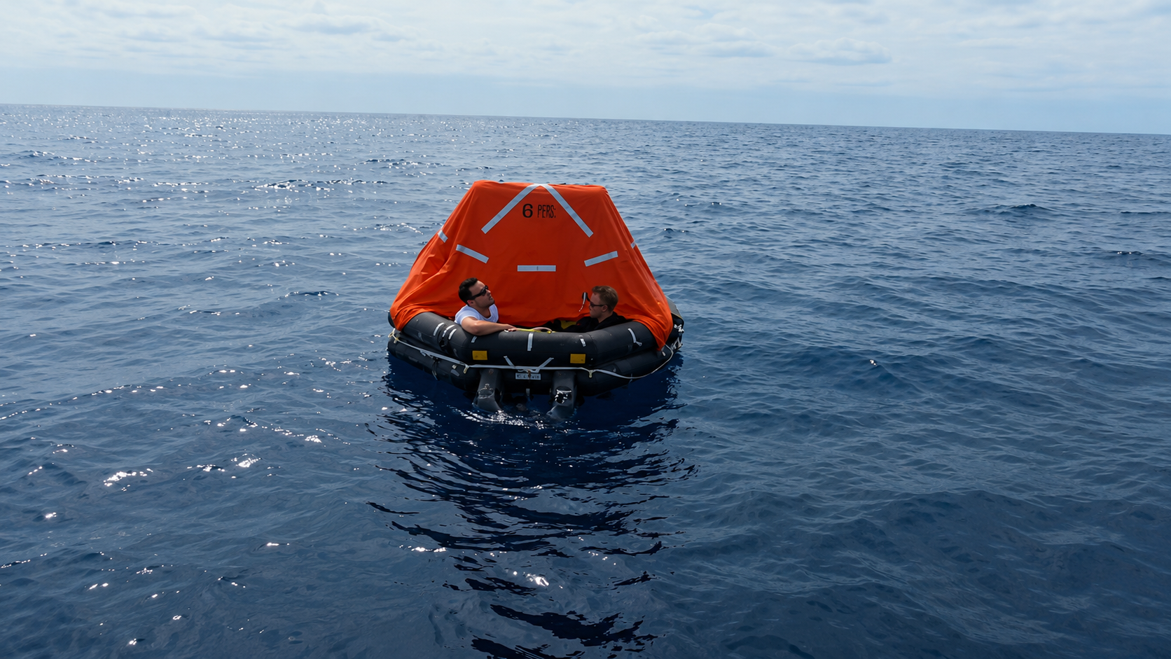 15 miles from shore, we couldn't leave the raft - then something moved ...