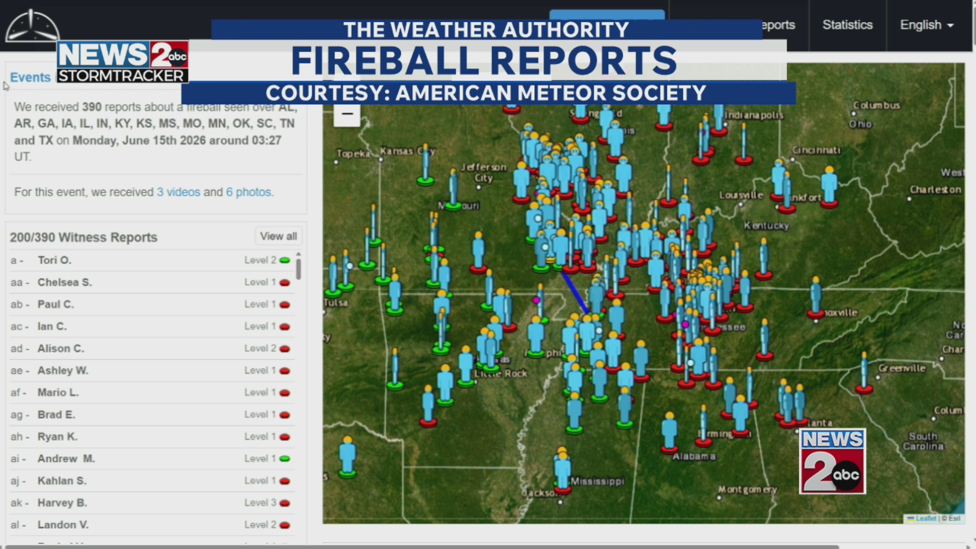 Watch: Fireball spotted flying over Middle TN