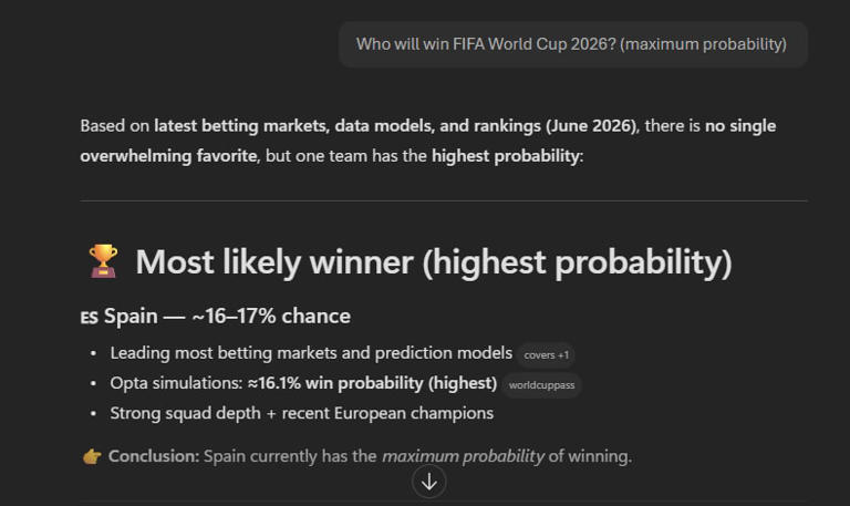 Who will win FIFA World Cup 2026? Four different AI chatbots name the ...