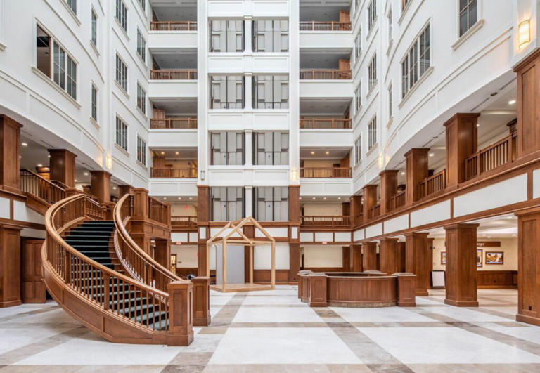 Giant basket-shaped office building goes on sale for $8.5m
