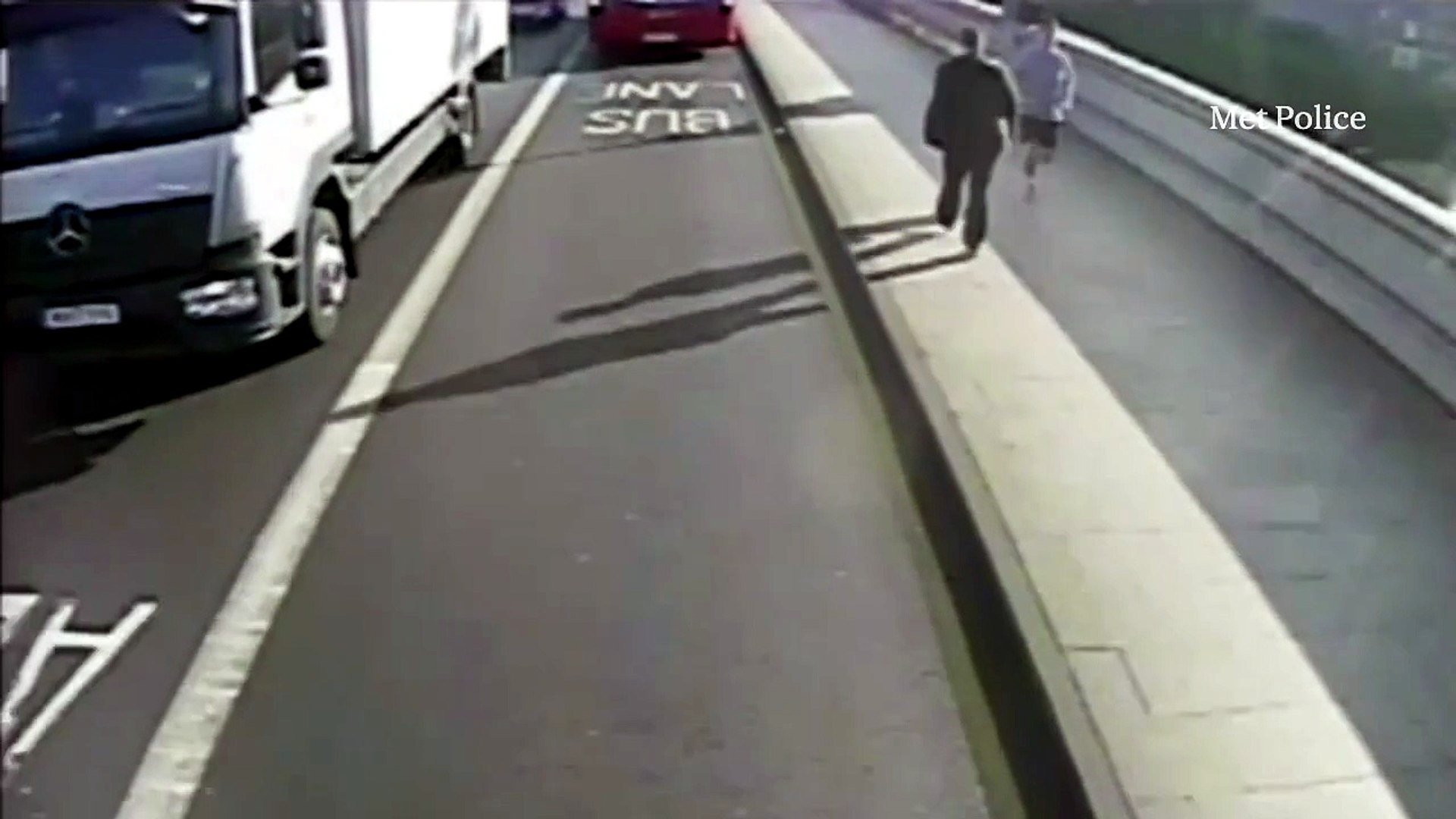 CCTV captures moment woman appears to be pushed in front of bus by ...