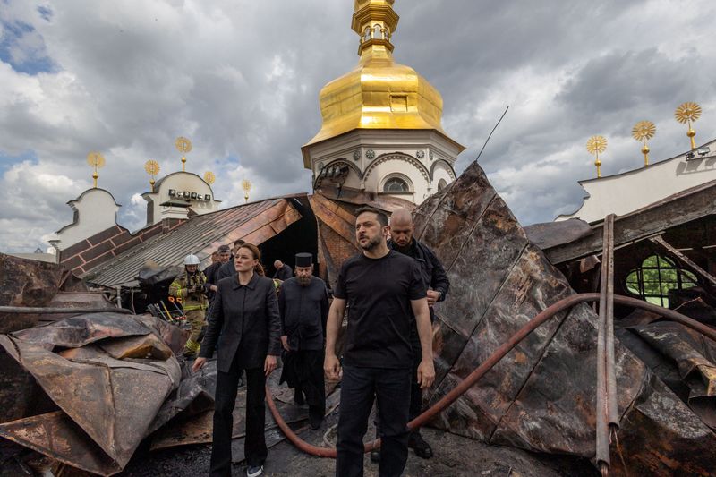 Historic Kyiv monastery damaged, 10 people killed in Russian attacks on ...
