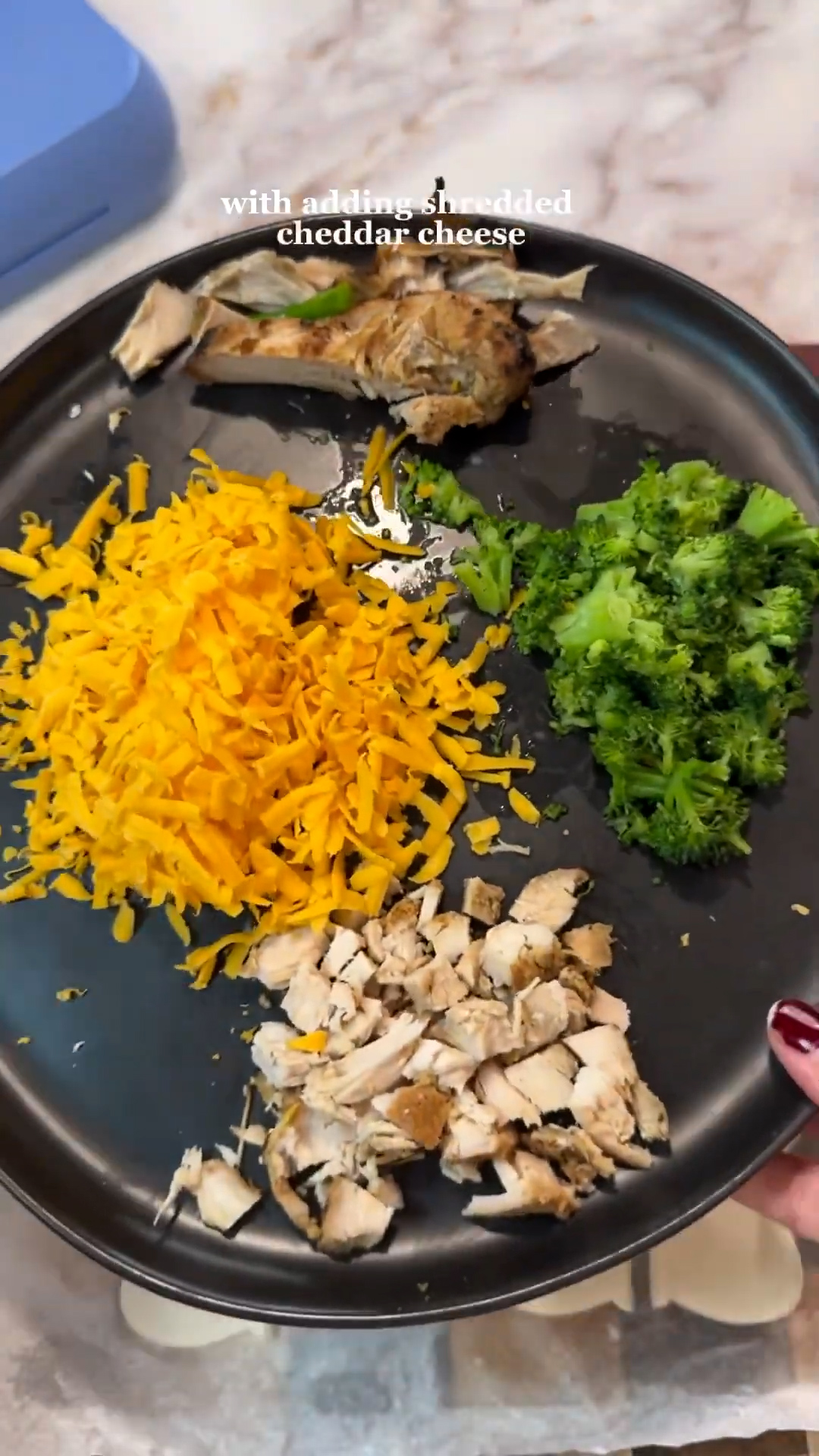 Colorful lunch with protein, vegetables and fruit perfect for school days