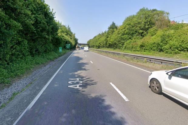 Lorry driver hospitalised with serious injuries following A34 crash