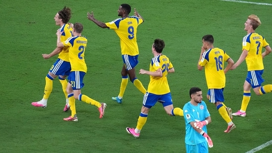 How Sweden's disallowed goal was awarded using cricket-style Snicko ...