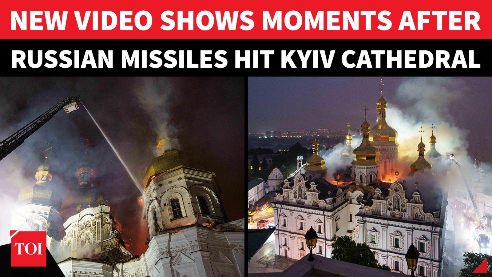 New video captures terrifying aftermath of Russian attack on Kyiv ...