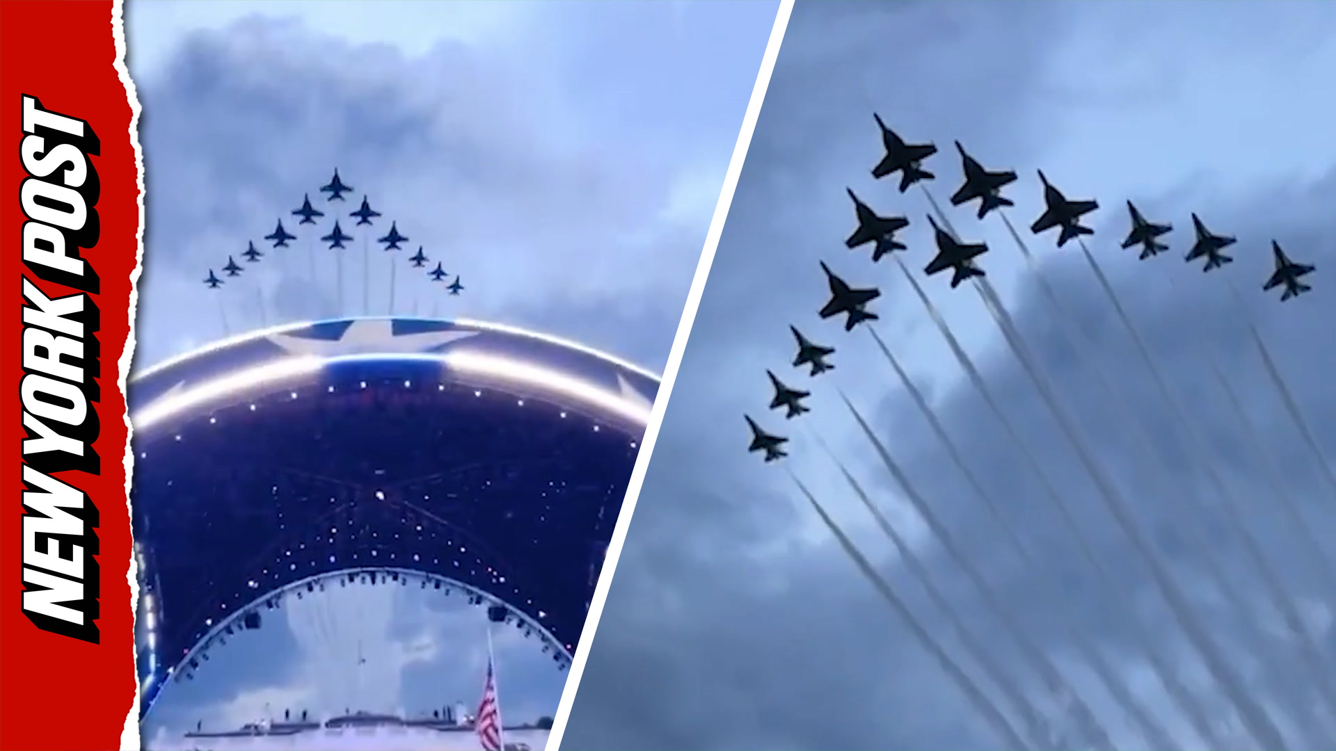 US Air Force Thunderbirds and US Navy Blue Angels combine forces for ...