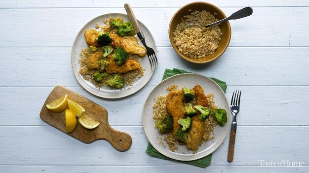 Lemony chicken with broccoli recipe