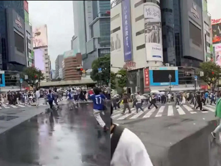 'NYC take note': Japan fans celebrate World Cup draw at Shibuya ...