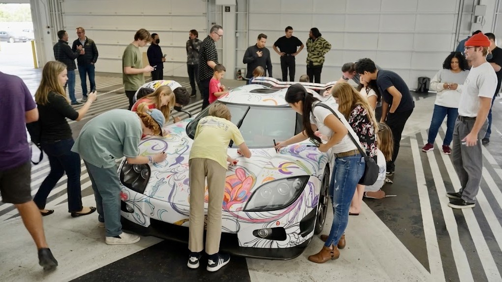 What happens when kids draw on a Koenigsegg hypercar