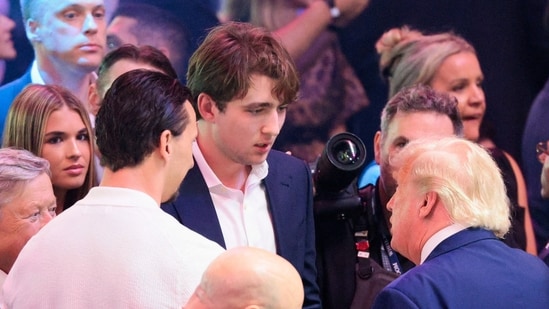 Barron Trump's rare public appearance at UFC Freedom 250 event sparks ...