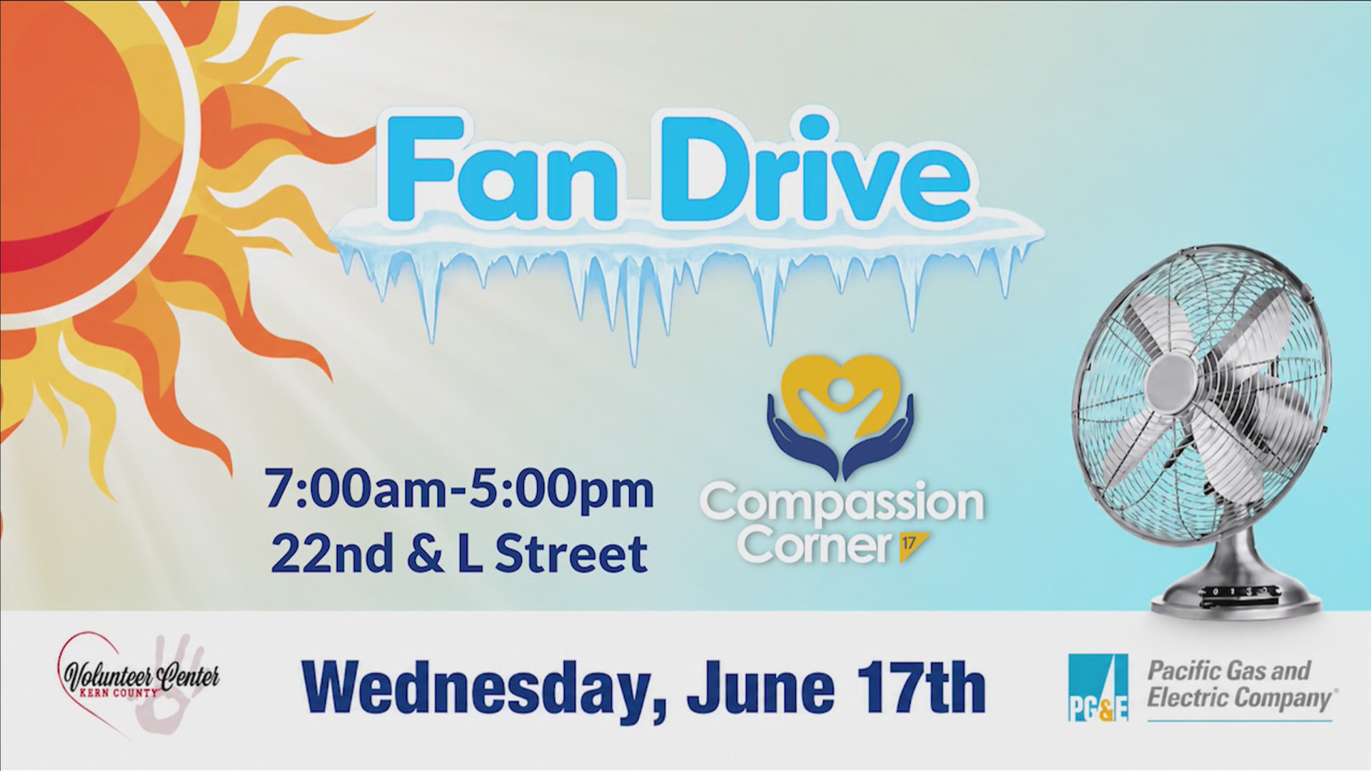 Fan drive set for Wednesday at Compassion Corner
