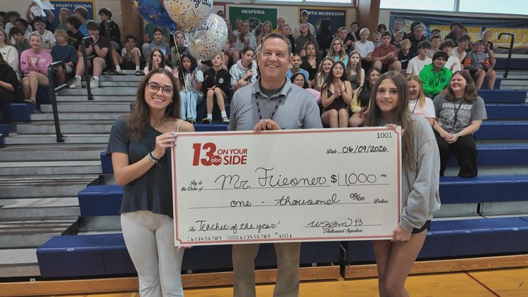 13 ON YOUR SIDE names Teacher of the Year