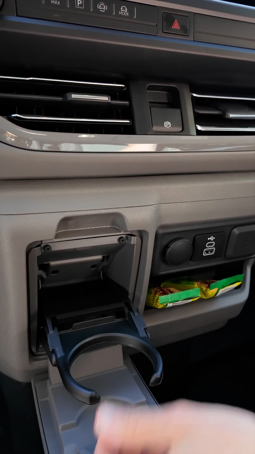 Hidden cup holder that other cars should copy