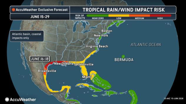 Brewing tropical rainstorm to douse US Gulf Coast; flooding dangers