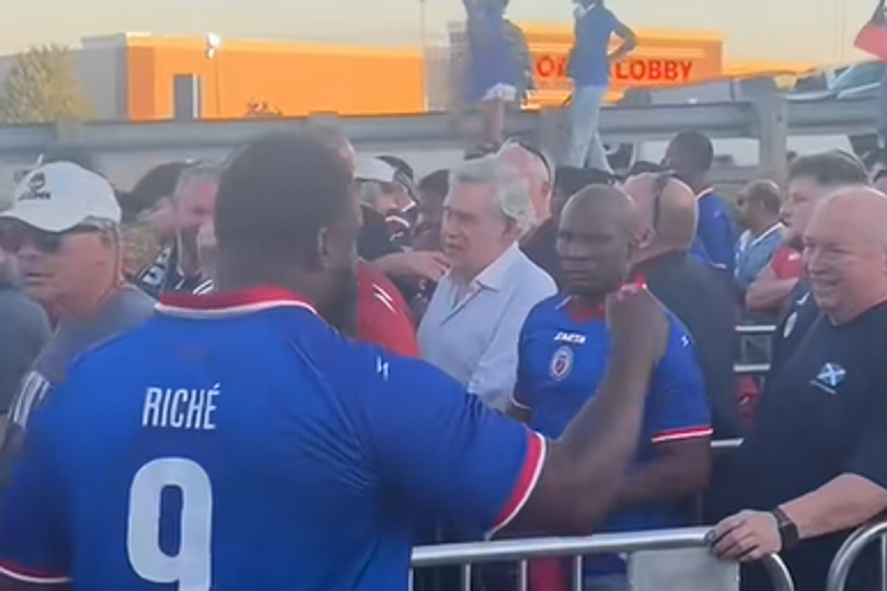 Gordon Brown queues with Skerryvore before Scotland World Cup game ...