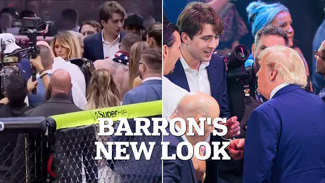 Barron Trump sports stylish new look in rare sighting